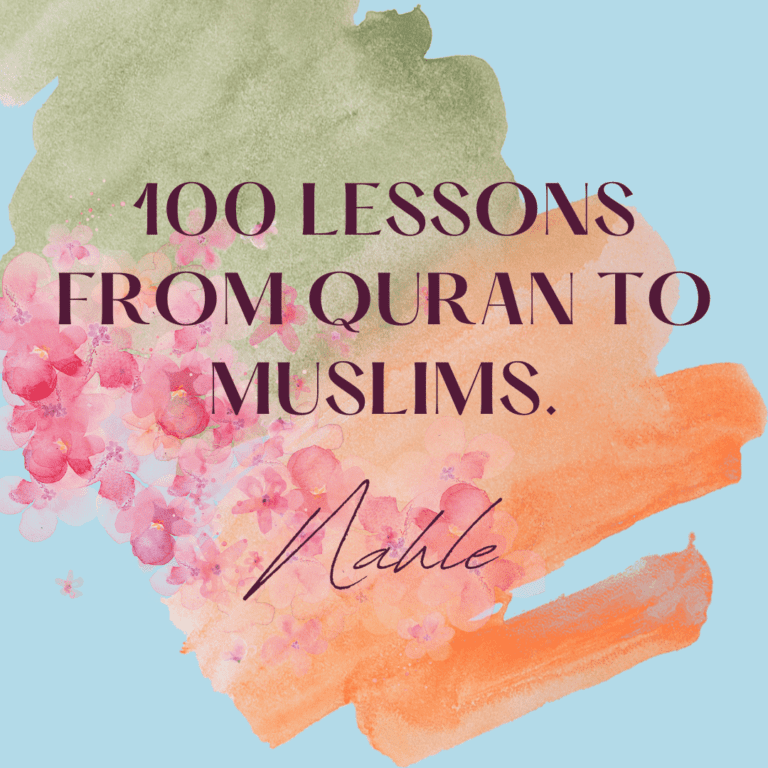 100 Lessons From Quran To Muslims. – WafaaKids Islamic Learning